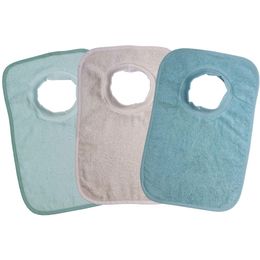 Wörner Lätzchen WÖRNER "Riesen-Schlupflatz 3er Pack", Baby, mint, greige, Baumwolle, Lätzchen, maschinenwaschbar, trocknergeeignet