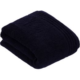 Badetuch Vossen "Vienna Style Supersoft", blau (deep water), B:100cm L:150cm, Walkfrottee, Baumwolle, Handtücher, Supersoft Baumwolle