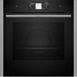 Neff Einbaubackofen "B64VT73N0", Energieeffizienz: A+ (A+++-D), grau (silberfarben), B:59,6cm H:59,5cm T:54,8cm, Backöfen, voll versenkbare Ofentür dank Slide & Hide, AirFry-Funktion