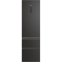 Haier K&uuml;hl-/Gefrierkombination "HTW5620DNPT", Energieeffizienz: D (A-G), silber (schwarz), B:59,5cm H:205cm T:66,7cm, K&uuml;hlschr&auml;nke, Topseller