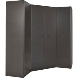 Schrank-Set INOSIGN BY RAUCH "Kleiderschrank Schrank Garderobe Wäscheschrank VANDOR", grau (graumetallic), B:164cm H:197cm T:164cm, Holzwerkstoff, Kastenmöbel-Sets, 4-türig mit viel Stauraum, Schränke einzeln stellbar MADE IN GERMANY