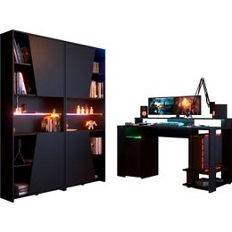 Jugendzimmer-Set Parisot "Gaming - Set", schwarz, Schlafzimmermöbel-Sets, Gaming-Set