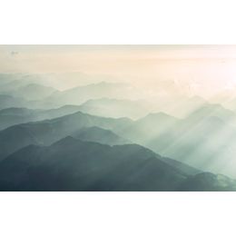 Fototapete Komar "Digitaldruck Vlies - Hazy Hills - Größe 400 x 250 cm", bunt, B:4m H:2,5m L:0,01m, Vlies, Tapeten, Wohnzimmer, Schlafzimmer