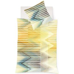 Bettwäsche Fleuresse "Bed Art S", beige (safari), B/L: 155cm x 200cm, 1 Stk., 1 Stk., Mako-Satin, B/L: 80cm x 80cm, 2 Stk., Mako-Satin, Obermaterial: 100% Baumwolle, Bettwäsche, Mako Satin-Bettwäsche aus 100% Baumwolle