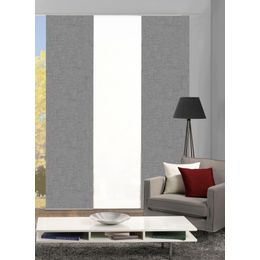 Schiebegardine Home Wohnideen "PIVE 3er SET" Gr. 1, grau, B:60cm H:245cm, Polyester, Gardinen, Schiebevorhang Digidruck 3er Set PIVE