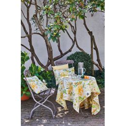 Dekokissen Apelt "7305" Gr. 1, bunt (grün, gelb, weiß, bedruckt), B:35 H:5 L:50, Baumwolle, Dekokissen_Sitzkissen_Kissenhüllen, Kissenhülle mit Füllung, 1 Stück