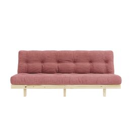 Schlafsofa Karup Design "Lean 200 Schlafsofa, G&auml;stebett, Sofa mit Futonmatratze", rosa (sorbet pink), B:200cm H:73cm T:100cm, Bezug: 100% Polyester, Sofas, Schlafsofa, Inkl. Futonmatratze, Liegefl&auml;che 130x200 cm, FSC zertifizierte Kiefer