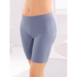 wäschepur Lange Unterhose WÄSCHEPUR, Damen, Gr. 40/42, blau (taubenblau), 48% Baumwolle, 46% Polyester, 6% Elasthan, Unterhosen