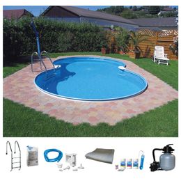 Achtformpool MY POOL BWT "SYDNEY 2", weiß, B:360cm H:120cm L:625cm, Schwimmbecken, für den Volleinbau inkl. umfangreichem Zubehör in versch. Größen