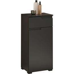 Midischrank BASIC BY BALCULINA "Spice, Badezimmerschrank BxTxH 40x85x32 cm", schwarz (schwarz matt), B:40cm T:32cm, Holzwerkstoff, Schränke, Breite 40 cm, Griffmulden