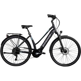 Zündapp E-Bike ZÜNDAPP "X400" Gr. 48, schwarz (schwarz, türkis, schwarz), Elektrofahrräder, 48cm, 28 Zoll (71,12cm), Pedelec, Elektrofahrrad für Damen u. Herren