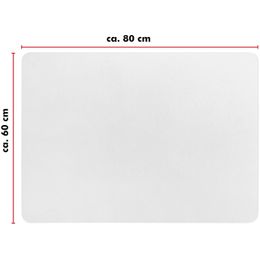 Bodenschutzmatte ANDIAMO "Premium Bürostuhlmatte, Made in Swiss", transparent, B:60cm H:1,7mm L:80cm, Polyethylenterephthalat (PET), Bodenschutzplatten, Bodenschutzplatte, robust & strapazierfähig für den täglichen Gebrauch