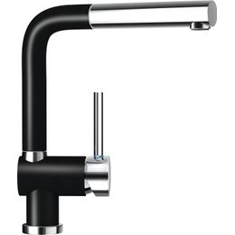 Küchenarmatur Schock "Piega", schwarz (puro), B:22cm H:31cm Ø:5cm, Messing, Armaturen