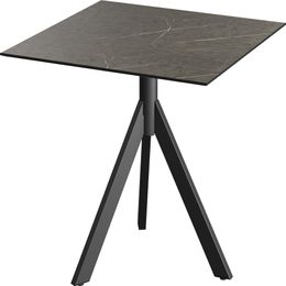 SOLDOUT Klapptisch SOLD OUT "Infinity", schwarz (schwarz, midnight marble, schwarz), B:70cm H:74cm T:70cm, Pulverbeschichteter Stahl + HPL Tischplatte, Tische, in verschiedenen Ausführungen