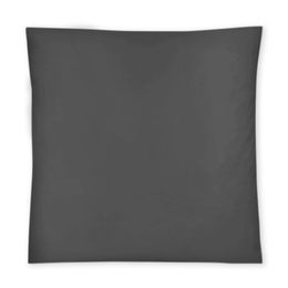 Kissenbezug Irisette "Paris 8000", grau (anthra), B:80cm L:80cm, Mako-Satin, Obermaterial: 100% Baumwolle, Kissenbezüge, Hochwertige Premium Kissenbezug