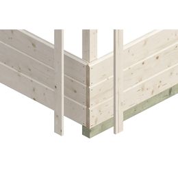 Skan Holz Gartenhaus SKANHOLZ "Utrecht", beige (natur), Fußboden im Gartenhaus, Holzwerkstoff, Gartenhäuser