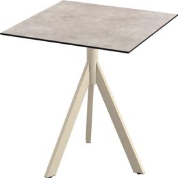 SOLDOUT Klapptisch SOLD OUT "Infinity", sand, moonstone, sandfarben, B:70cm H:74cm T:70cm, Pulverbeschichteter Stahl + HPL Tischplatte, Tische, Klapptisch, in verschiedenen Ausf&uuml;hrungen
