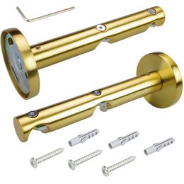 Deckentr&auml;ger f&uuml;r Gardinenstangen Liedeco, gold (goldfarben, matt), &Oslash;:1,6cm, Gardinenstangenhalterungen, f&uuml;r Gardinenstangen &Oslash; 16 mm