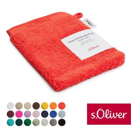 Waschhandschuh s.Oliver "s.Oliver, Premium Qualität, 600 gr/m², auch als Sets erhältlich", rot, B:16cm, Walkfrottier, Baumwolle, Handtücher, große Farbauswahl, auch als Duschtuch, Handtuch, Gästetuch