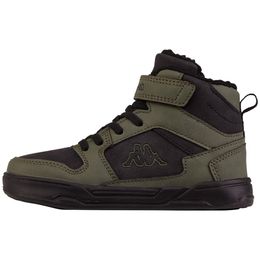 Sneaker Kappa, Kinder, Gr. 28, schwarz (army, schwarz), Synthetik, Textil, Schuhe, - mit kuscheligem Warmfutter