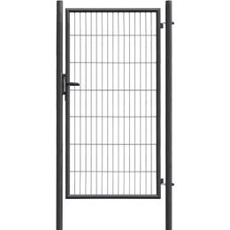 Zauneinzelt&uuml;r GARDEN 'N' MORE "Einzeltor Standard", grau (anthrazit), B:100cm H:175cm, Stahl, Tore, 175 cm hoch, anthrazit