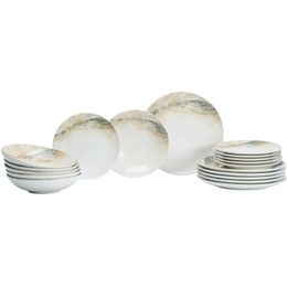 Ritzenhoff & Breker Tafelservice RITZENHOFF & BREKER "Arezzo", braun, 18 Stk., Steinzeug, Geschirr-Sets, keramische Digitaldrucktechnik