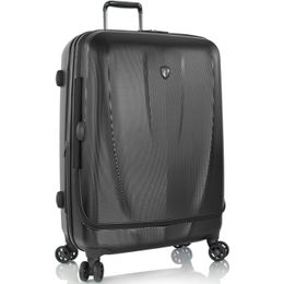 Hartschalen-Trolley Heys "Vantage, in verschiedenen Farben und Größen", Gr. B/H/T: 50 x 76 x 31 136, schwarz, Polycarbonat-Verbundwerkstoff, unifarben, Koffer, Heys x Joachim Llambi Reisegepäck Frontzugangsfach Volumenerweiterung