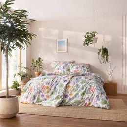 Bettwäsche Estella "Jana", bunt (multicolor), B/L: 135cm x 200cm, 1 Stk., 1 Stk., Satin (Bio-Baumwolle), B/L: 80cm x 80cm, 2 Stk., Satin (Bio-Baumwolle), Obermaterial: 100% Baumwolle, Bettwäsche