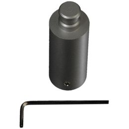 Tr&auml;gerverl&auml;ngerung Liedeco, grau (aluminiumfarben), L:5cm &Oslash;:2cm, Gardinenstangenhalterungen, f&uuml;r Gardinenstangen &Oslash; 20 mm
