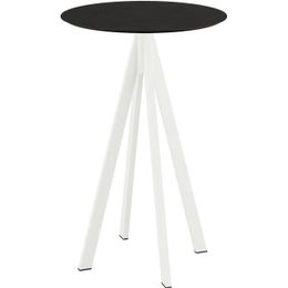 Klapptisch Essentials "Infinity", schwarz (weiß, schwarz, weiß), B:70cm H:109,2cm T:70cm, Stahl/HPL Tischplatte, Tische, in verschiedenen Ausführungen