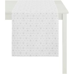 Tischläufer Apelt "3008 Christmas Elegance, Weihnachtsdeko, Weihnachten", grau (hellgrau, silberfarben), B:48cm L:140cm, Polyester, Tischdecken