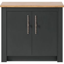 Unterschrank KOCHSTATION "KS-Westminster", grau (grau dunkel), B:100cm H:92cm T:60cm, Schränke, Unterschrank, im romantischen Landhausstil, Breite 100 cm, exclusiv by Otto