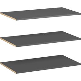 Einlegeboden Inosign "Estepona", grau (anthrazit), B:83cm H:2cm T:46cm, FSC-zertifizierter Holzwerkstoff, Einlegeböden, Einlegeboden 3er Set in Anthrazit - Für den Kleiderschrank 15255557