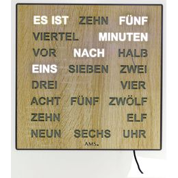 Tischuhr AMS "T1237", schwarz, Tischuhren, Made in Germany,Büro,Wohnzimmer,Esszimmer, als Wanduhr nutzbar,Sonoma