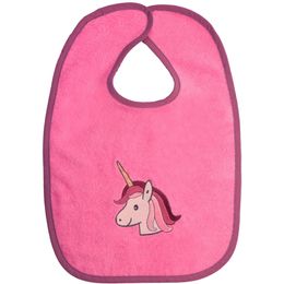 Wörner Lätzchen WÖRNER "Einhorn Klettlatz", Baby, pink, Baumwolle, Lätzchen, mit Klettverschluss, maschinenwaschbar, trocknergeeignet