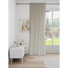 Vorhang HOMING "Sema" Gr. 1, beige (natur), B:140cm H:245cm, Obermaterial: 100% Polyester, Gardinen, Fertigschal