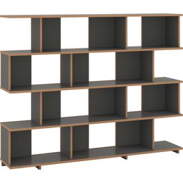 Mehrzweckregal Tojo "stell", schwarz, B:198cm H:44cm T:37,5cm, MDF, Regale, Standregal, verschiedene Module, die miteinander kombiniert werden können