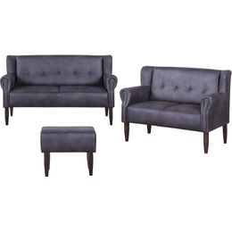 Küchensofa Home Affaire "Moro", grau (anthrazit), B:174cm H:99cm T:73cm, Microfaser in Antiklederoptik (100% Polyester), Sofas, in verschiedenen Stoffe und Farben