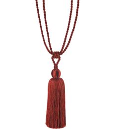 Raffhalter GERSTER "Sanja", rot (rostrot), B:80cm, Viskosemischung, Raffhalter, mit Quaste