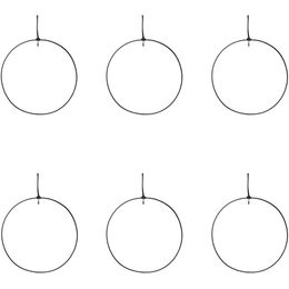 Dekoh&auml;nger CREATIV DECO, schwarz, &Oslash;:20cm, Metall, Dekoh&auml;nger, Metallring mit hochwertigem Lederband