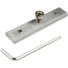 Verbinder LICHTBLICK ORIGINAL, silber (nickelfarben, matt), L:8cm, Gardinenstangenhalterungen, für Innenlaufprofile Ø 16 mm