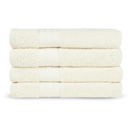 Handtücher Good Morning "Uni", beige (cream), B:50cm L:100cm, Frottee, Frottee, Handtücher, Baumwolle, Walkfrottee, Bordüre, 500 GSM, Einfarbig, ohne Aufhängung