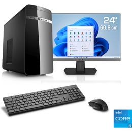 CSL PC-Komplettsystem "Speed V25885", Energieeffizienz: E (A-G), schwarz, Microsoft Windows 11 Home (64 Bit), 8 GB RAM 500 GB SSD, Computer_Komplettsysteme