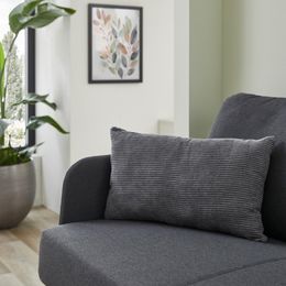 Dekokissen ANDIAMO "Cord Kissen Emy, Kissenhülle mit Füllung", grau (dunkelgrau, cord unifarben), B:50 H:12 L:30, Polyester, Dekokissen_Sitzkissen_Kissenhüllen, Sofakissen, eckig, 40x40 oder 30x50 cm, auch als 4er Set erhältlich