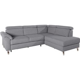 Sit & More Ecksofa SIT & MORE "Arngast L-Form", grau, B:245cm H:84cm T:194cm, Sofas, Ecksofa, inklusive Kopfteilverstellung und Federkern, Topseller