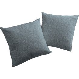 Kissenh&uuml;lle WIRTH "Torbole" Gr. 1, blau (dunkelblau), B:40cm L:40cm, Polyester, Obermaterial: 90% Polyester, 10% Baumwolle, Kissenbez&uuml;ge, Kissenh&uuml;lle