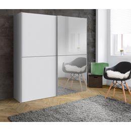 Schwebetürenschrank FORTE ""White Kiss", OTTOs Choice, Made in Europe, ideal für kleine Räume", weiß, B:170,3cm H:190,5cm T:61,2cm, Schränke, mit Spiegel und 2 Schiebetüren
