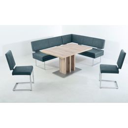 K+w Komfort & Wohnen Essgruppe K+W KOMFORT & WOHNEN, blau (topas 54,), B:199cm H:89cm T:158cm, Sitzmöbel-Sets, langer Schenkel links oder rechts, 2 Freischwinger, 1 Funktionstisch