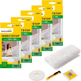 Fliegengitter-Gewebe Schellenberg "Insektenschutz und Mückenschutz für Fenster ohne bohren", weiß (rahmen: weiß gewebe: weiß), B:150cm H:180cm, Insektenschutzgitter, inkl. Befestigungsband, 150 x 180 cm, anthrazit und weiß