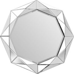 Wandspiegel Kayoom "Herakles 1010", silber (silberfarben), B:80cm H:80cm, Metall, Spiegelglas, Spiegel
